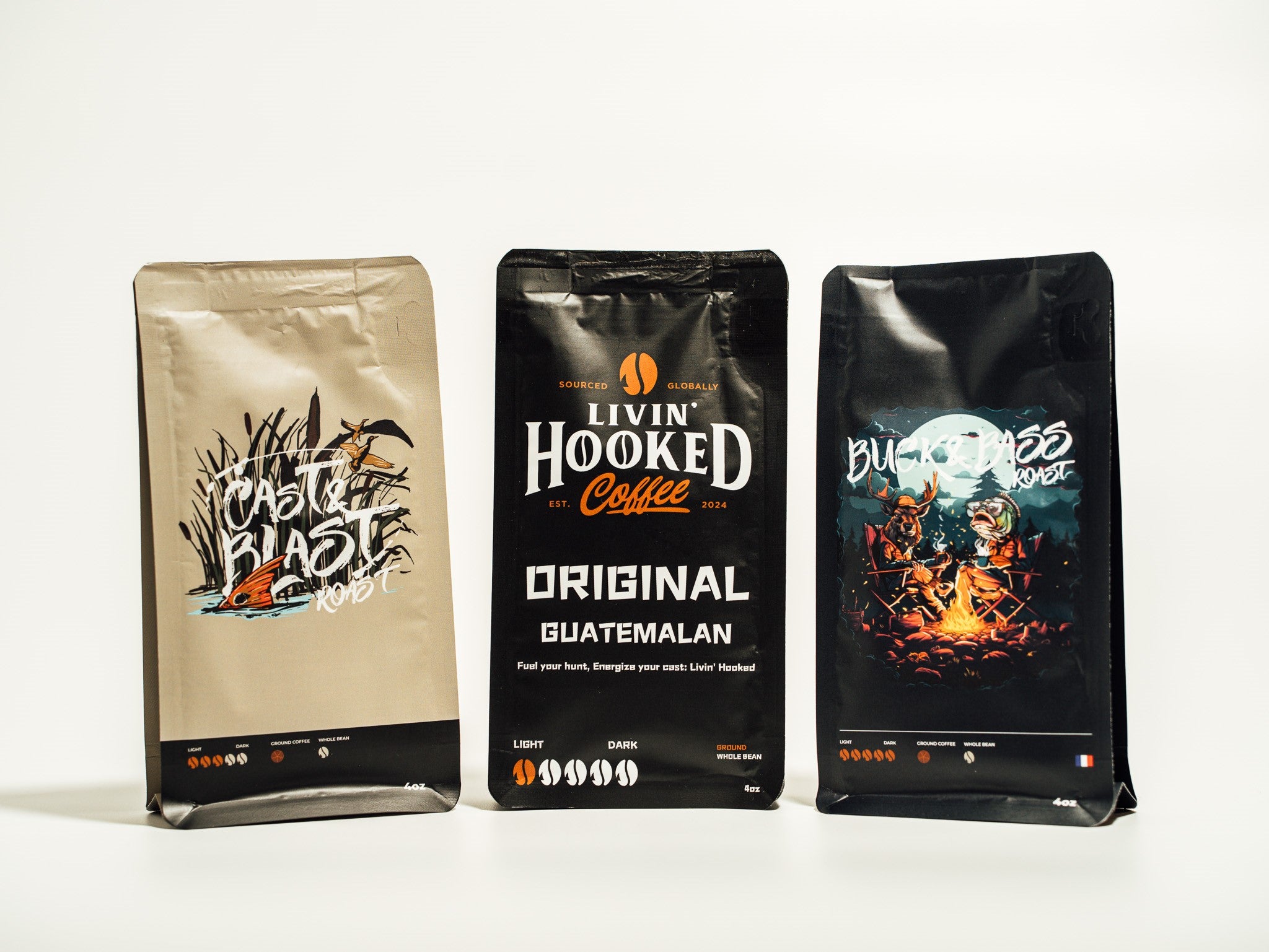 Coffee Sampler GROUND – LIVIN' HOOKED COFFEE